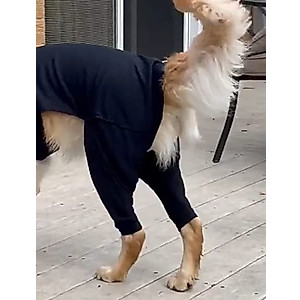 Dog Sleeve for Rear Legs Anti Lick, Dog Surgery Recovery Suit, Dog Pants to Prevent Licking, Dog Cone Alternative for Hind Legs, XXL, Blue