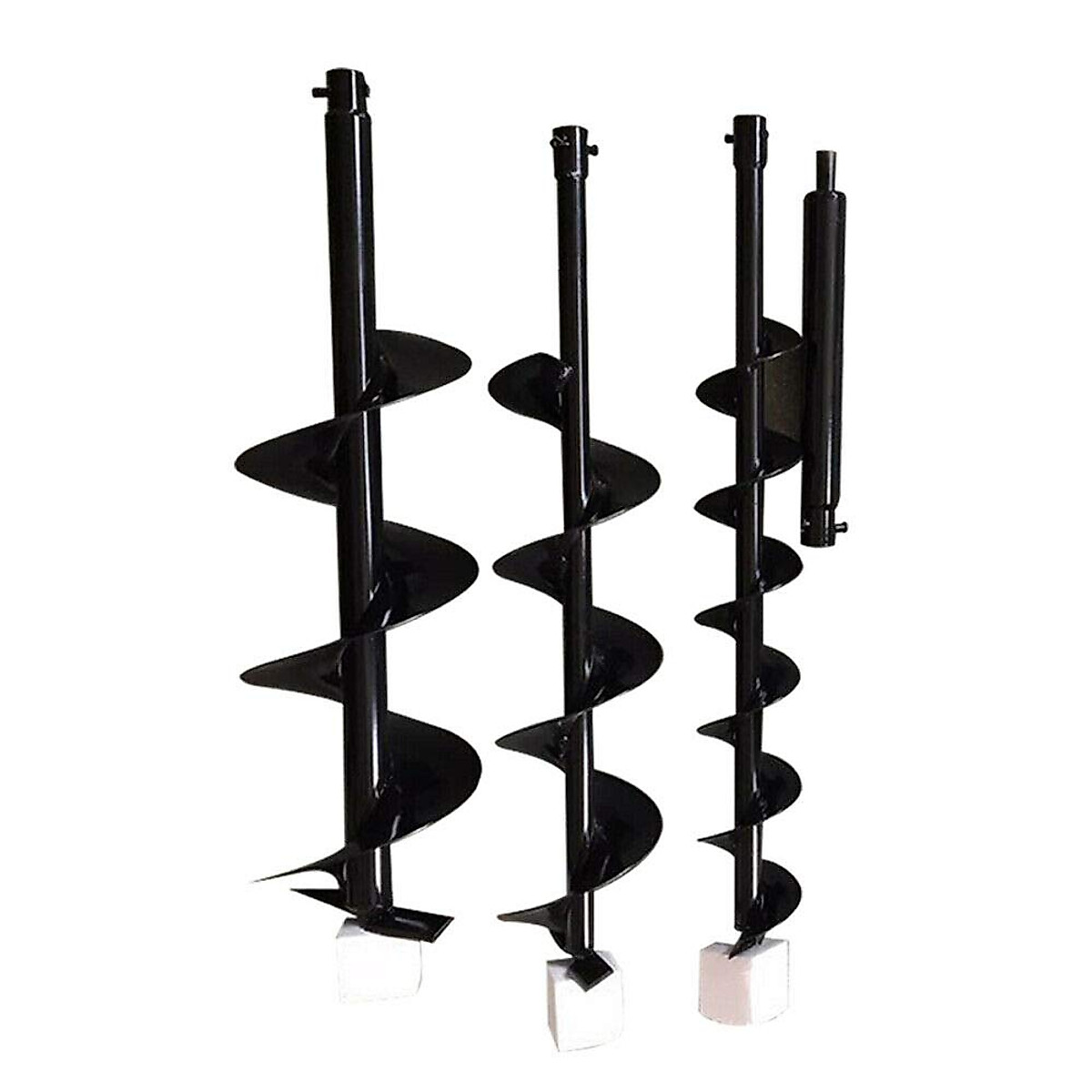 3Pcs 32" Auger Post Hole Digger Bits Set 4" 6" 8" Dia, 3/4" Dia Shaft Steel Drilling Bit for Gas Powered Petrol Earth Auger Drill Bit GDAE10 for Fence Posts Trees Shrubs Garden Yard Pit Outdoor