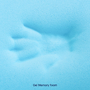 Subrtex 4 Inch Memory Foam Mattress Topper Mattress Pad Ventilated Gel Infused Bed Foam Topper for Pressure Relieving, CertiPUR-US Certified, Queen, Blue