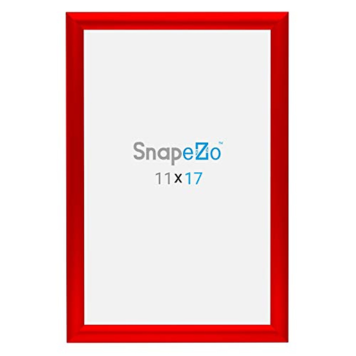 SnapeZo Notice Frame 11x17 Inches, Red 1 Inch Aluminum Profile, Front-Loading Snap Frame, Wall Mounting, Sleek Series