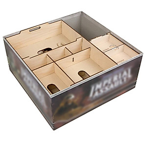 The Broken Token Board Game Organizer - Imperial Assault Compatible Wood Storage Box with Multiple Trays and Dividers
