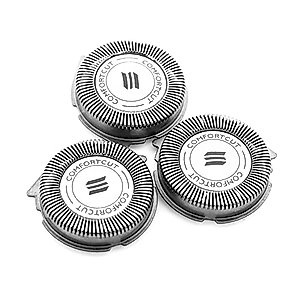 3 Pack SH30 Replacement Heads for Philips Norelco Shaver Series 3000, 2000, 1000 and S738 with Durable Sharp Blade, Comfortcut SH30 Shaving Heads, Razor Blades for S1560, SH30 Philips Head