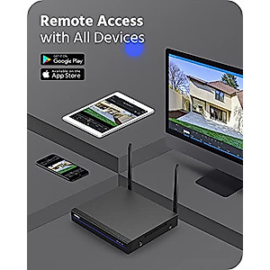 ANNKE WS300 3MP Wireless Camera System, 8 Channel 5MP Wireless NVR with 4Pcs 3MP Weatherproof IP Cameras, Compatible with Alexa, 100ft Night Vision, Smart Motion Alerts, 1TB HDD Included