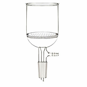 YANTRA 600mL Glass Buchner Filter Funnel 24/40 Built in 90mm Pore Plate OD 10mm