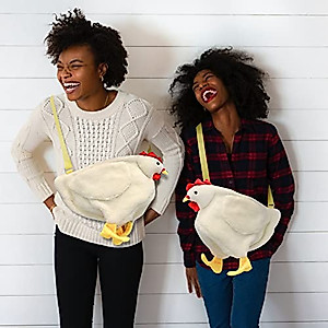 Chicken Purse Chicken Bag Fluffy Hen Crossbody Bag Plush Handbags Cartoon Shoulder bag For Girls Women