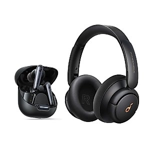 Soundcore by Anker Liberty 4 NC Wireless Noise Cancelling Earbuds with Life Q30 Hybrid Active Noise Cancelling Headphones,98.5% Noise Reduction, Adaptive Noise Cancelling to Ears and Environment