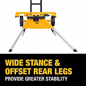 DEWALT Table Saw Stand, Rolling Stand, Collapsible and Portable, Lightweight and Compact (DW7440RS)