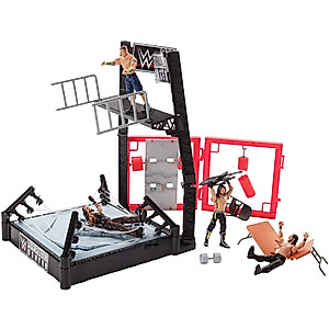 Mattel WWE Wrekkin’ Performance Center Playset with Gym, Breakable Accessories, Collapsible Scaffolding, Breakaway Sign, Collapsible Ring & Easy Reassembly
