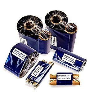 OfficeSmartLabels WX1003251476 Premium Resin-Enhanced Wax 3.25" x 1476' Black Thermal Transfer Ribbons Industrial, Compatible with Zebra Printers - 1" Core