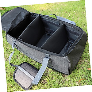 VALICLUD Outdoor Storage Bag Fine China Storage Containers Frying Pan with Lid Container with Lid Utensil Bag Outdoor Stove Snack Bar Organizer Flatware Storage Large Barbecue Oxford Cloth