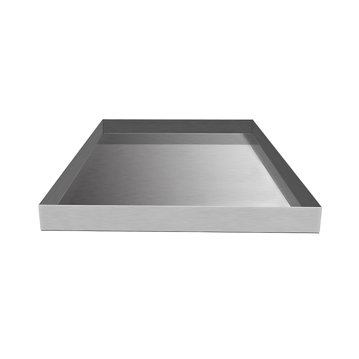 30" x 30" 2.5" Heavy Duty Washer Machine Drain Pan, Stainless Steel Fine (30x30x2.5)