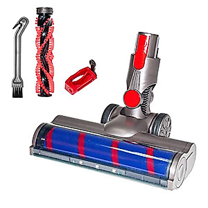 ALSTON Soft/Hard Roller Floor Brush Motorhead Attachment Vacuum Cleaner Head Replacement for Dyson V7 V8 V10 V11 V15 with LED Headlight and Triger Lock