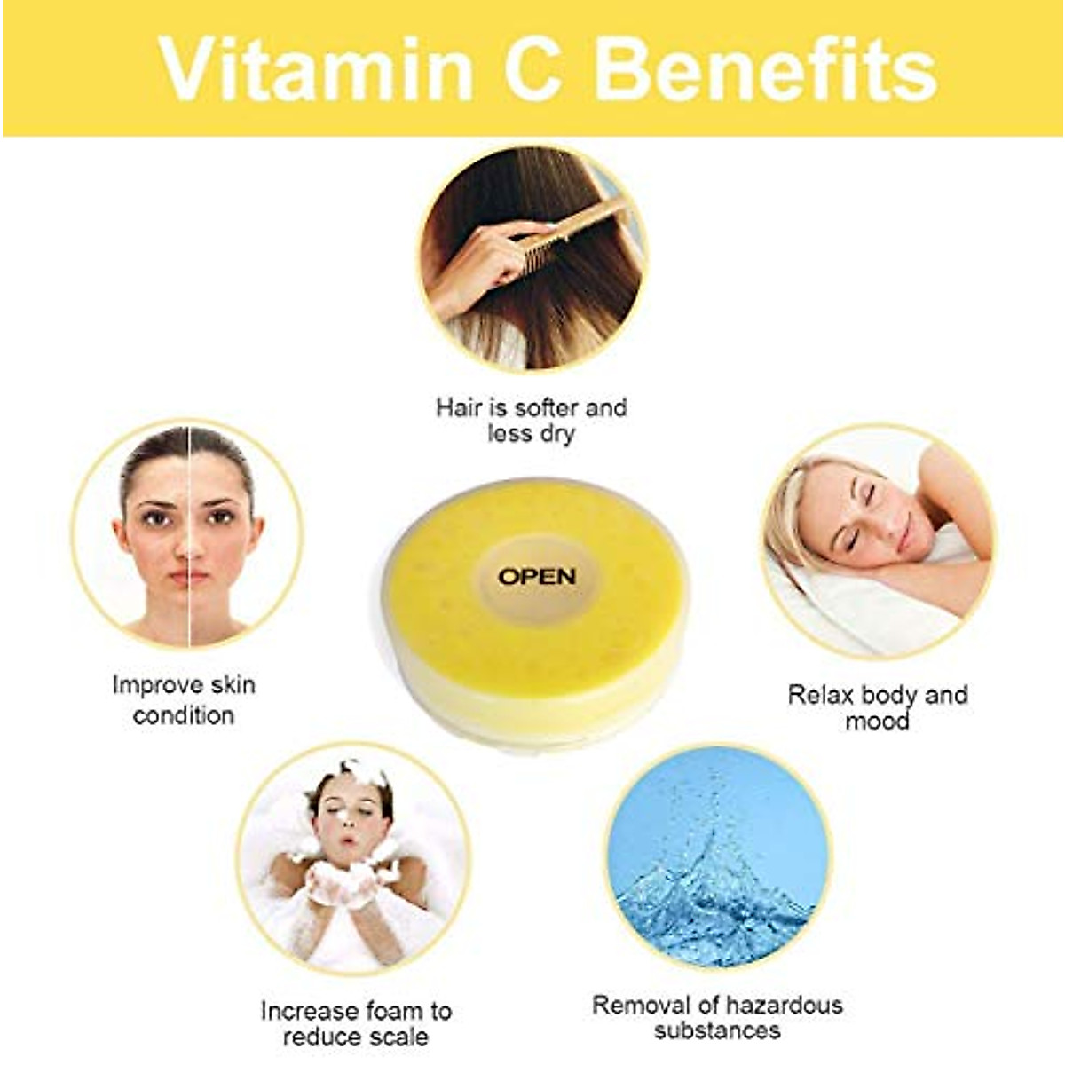 PRUGNA Vitamin C Filter Shower Head with Hose and Shower Arm Bracket, High Pressure & Water Saving Handheld Shower, Filter Showerhead with Citrus Smell for Repair Dry Skin and Hair Loss