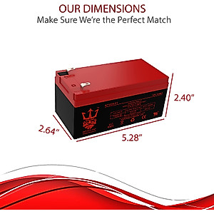 Neptune Brand 12v 3.4ah Replacement Battery for APC Back-UPS ES 350, BE350C, BE350R 12V 3.2Ah UPS
