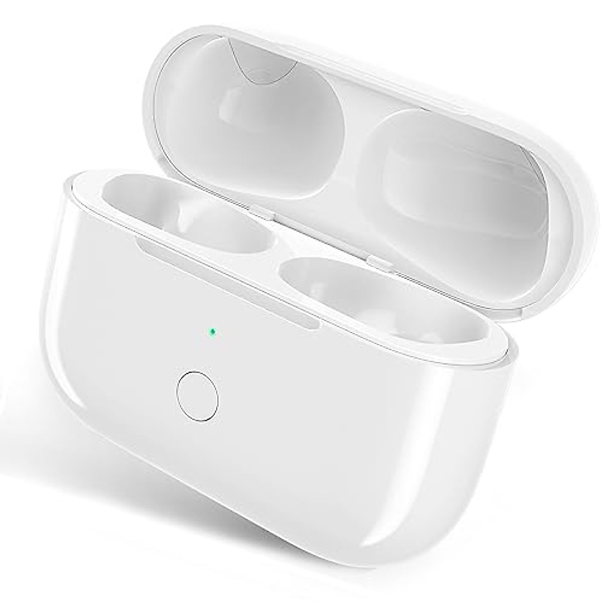 Wireless Charging Case Replacement for AirPods Pro, Wired Charger Case Only Compatible with AirPods Pro 1st & 2nd Gen, 660 mAh Built-in Battery, Support Pairing & Sync Button(Earbuds Not Included)