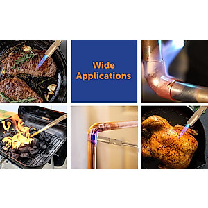 Flame King YSNAX1-001 Multi-Purpose Pencil Propane Torch Head for Charcoal & Fire Pit Lighting, Searing Meat, Crafts and Hobbies