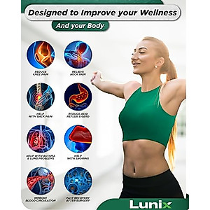 Lunix 3pcs Orthopedic Bed Wedge Pillow Set, Post Surgery Memory Foam for Back, Leg & Knee Pain Relief, Sitting Pillow, Adjustable Pillows for Acid Reflux and GERD for Sleeping, with Hot Cold Pack