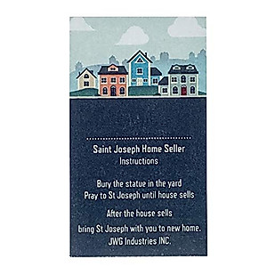 JWG Industries Saint Joseph Home Selling Kit 3 Inch Statue with Instructions and Prayer Card