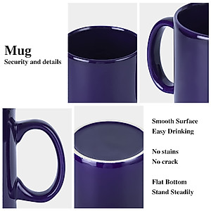 CAILIDE 29oz Extra Large Ceramic Coffee Mug with Handle for Office and Home (Blue)
