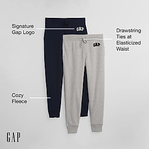 GAP Mens 2-Pack Logo Jogger Sweatpants, Multi, Small US