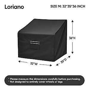 Patio Chair Covers Waterproof Outdoor Furniture Chair Covers 420D Fit as Lawn Lounge Deep Seat(2 Pack,Median)