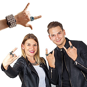 Gothic Ring 15Pcs Vintage Punk Rings for Men Women Snake Ring Dragon Open Rings Set Knuckle Stacking Ring Boho Finger Knuckle Rings