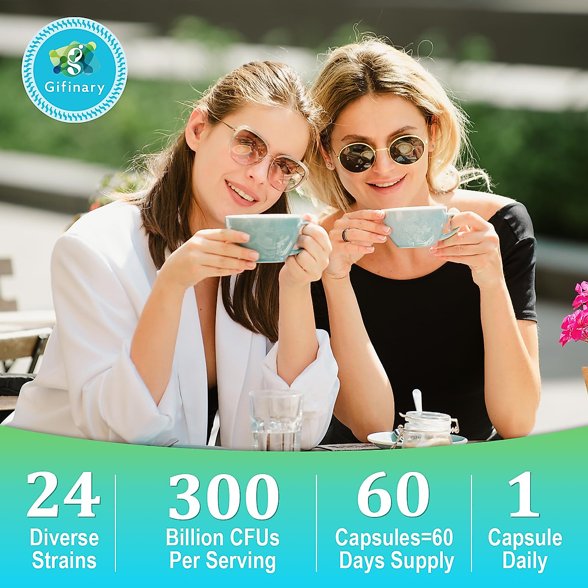 Probiotics for Women & Men - 300 Billion CFU, 24 Strains Probiotics + 15 Organic Herbs Prebiotics for Digestive, Gut Health, Immune, Constipation, Diarrhea & Whole-Body Health - 2 Months Supply