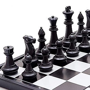 Multipurpose Go Magnetic Travel Chess Set with Folding Chess Board Educational Toys for Kids and Adults (12.6")