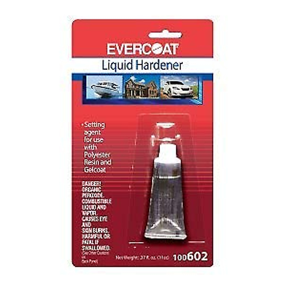 EVERCOAT-602 FIBERGLASS LIQUID HARDENER RESIN (1 TUBE) (FIB-602)