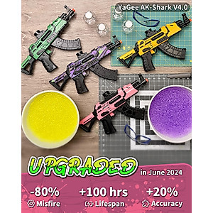 YaGee Electric Splatter Ball Blaster in Backyard Fun and Outdoor Games, Shoots Eco-Friendly Splatter Balls for Adult,(Purple)