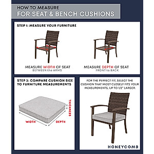 Honeycomb Indoor/Outdoor Textured Solid Teal Rounded Seat Cushion: Recycled Fiberfill, Weather Resistant, Comfortable and Stylish Pack of 2 Patio Cushions: 21” W x 18.5” D x 2.5” T