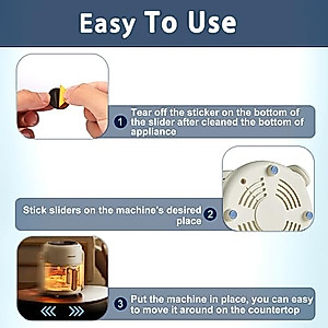 Appliance Slider - 20PCS DIY Adhesive Teflon Self-Stick Slider Easy Moving & Saving Space Pad for Countertop Small Kitchen Appliance Blenders, Coffee Makers, Air Fryers, Pressure Cookers, Stand Mixer