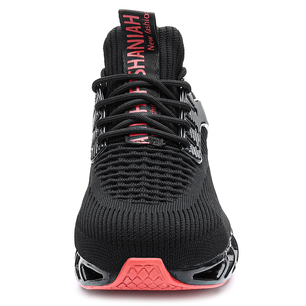 FRSHANIAH Steel Toe Shoes for Men Indestructible Work Sneakers Puncture Proof Slip On Safety Shoes for Industrial Coustruction Black Red Size 11