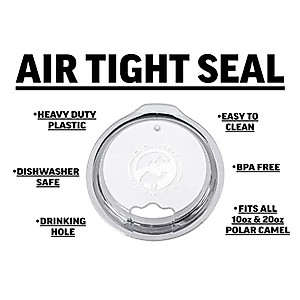 Polar Camel Replacement Lid For 20 Ounce Stainless Steel Tumblers Rogue River Tactical Clear