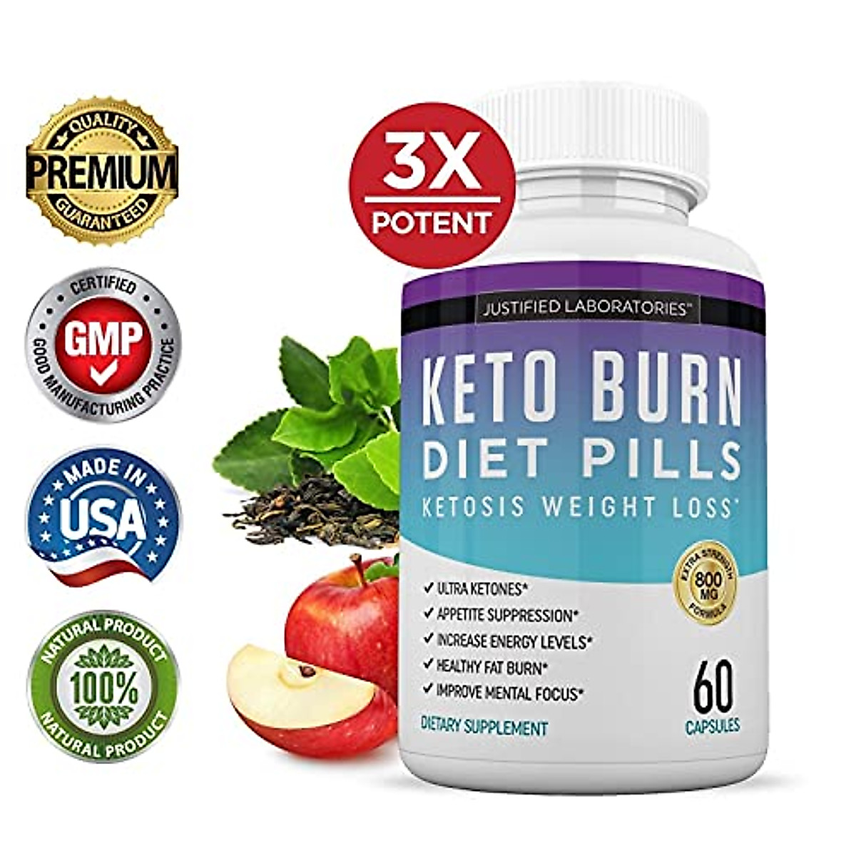 (3 Pack) Keto Diet Burn Diet Pills Advanced Ketogenic Support Exogenous Ketones Ketosis for Men Women 180 Capsules