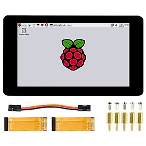 waveshare 7inch DSI LCD 1024×600 Touch Screen for Raspberry Pi 4B/3B+/3A+/Compute Module 4 (CM4)/Compute Module 3+ (CM3+) Toughened Glass IPS Display Capacitive Monitor 5-Points Touch Driver Required