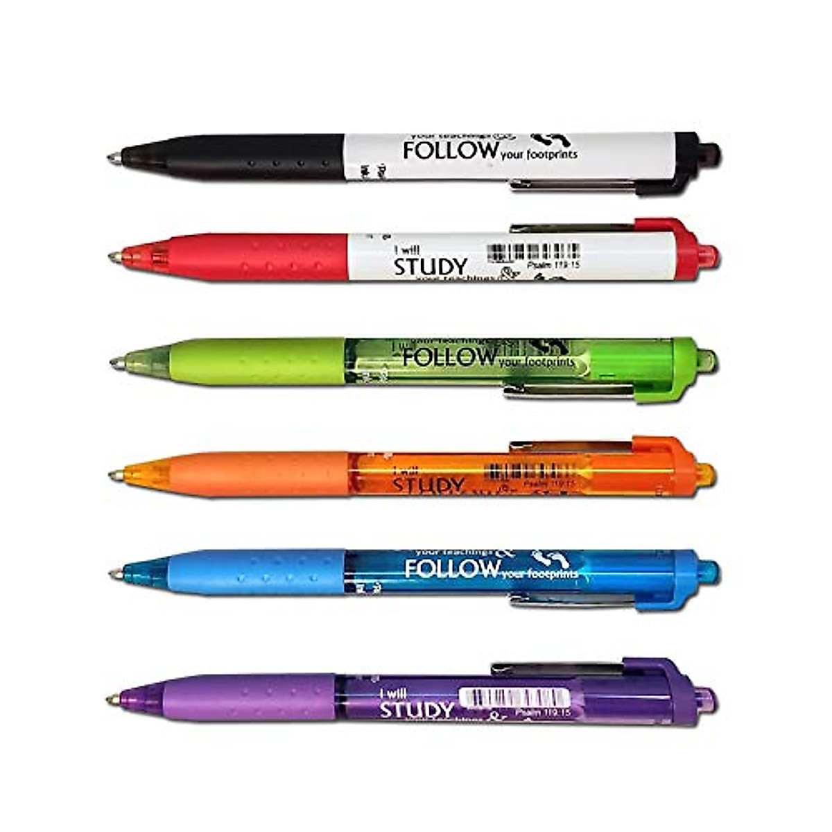 G.T. Luscombe Company, Inc. Paper:Mate InkJoy Bible Study Note Pen Kit | Comfortable, Fast Drying, Smooth No Bleed Ballpoint Pens | No Smearing or Fading | Vivid Multicolor- Set of 6 (New Packaging)