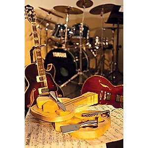 TOSCANA - a Picnic Time brand Guitar Cheese Board & Knife Set, Novelty Charcuterie Board Set with Cheese Knifes, Cheese Boards Charcuterie Boards, Serving Platter, (Bamboo)