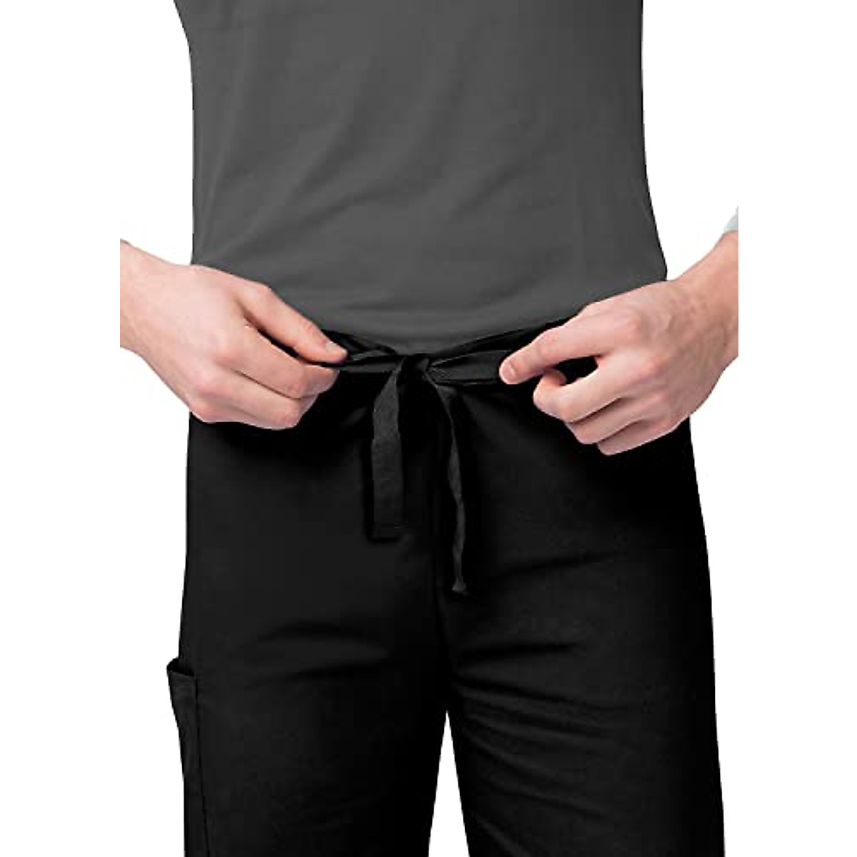 Sivvan Unisex Scrubs - Classic V-Neck Top & Drawstring Pants Scrub Set - S8400 - Black - M