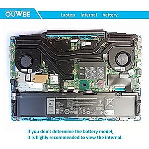 OUWEE MV07R Laptop Battery Compatible with Dell G3 15 3500 3590 G5 5500 5505 SE Series Notebook 0JJRRD 266J9 15.2V 68Wh 4250mAh