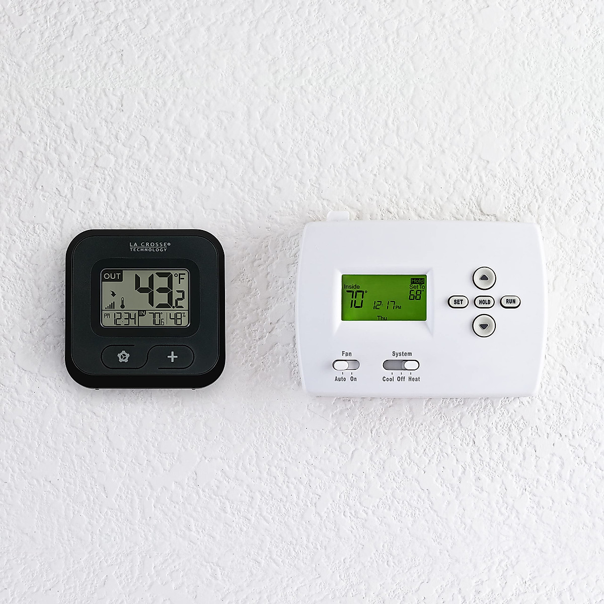 La Crosse Technology 308-147 Wireless Compact Digital Thermometer with Humidity, Black