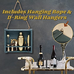 Premium 18pc Gold Bartender Set with Stand: Home Bar Accessories, Bar Cart Decor, Gold Home Decor, Bar Tool/Shaker Set, Drink Mixing Set, Gold Bartender Kit