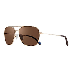 Revo Sunglasses Harbor: Polarized Lens Filters UV, Metal Navigator Frame, Gold Frame with Terra Lens
