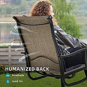 YITAHOME Patio Dining Set, 5-Piece Outdoor Patio Dining Set Including 37" Square Patio Dining Table and 4 Swivel Dining Chairs, Outdoor Dining Set Ideal for Patio Lawn Garden Porch