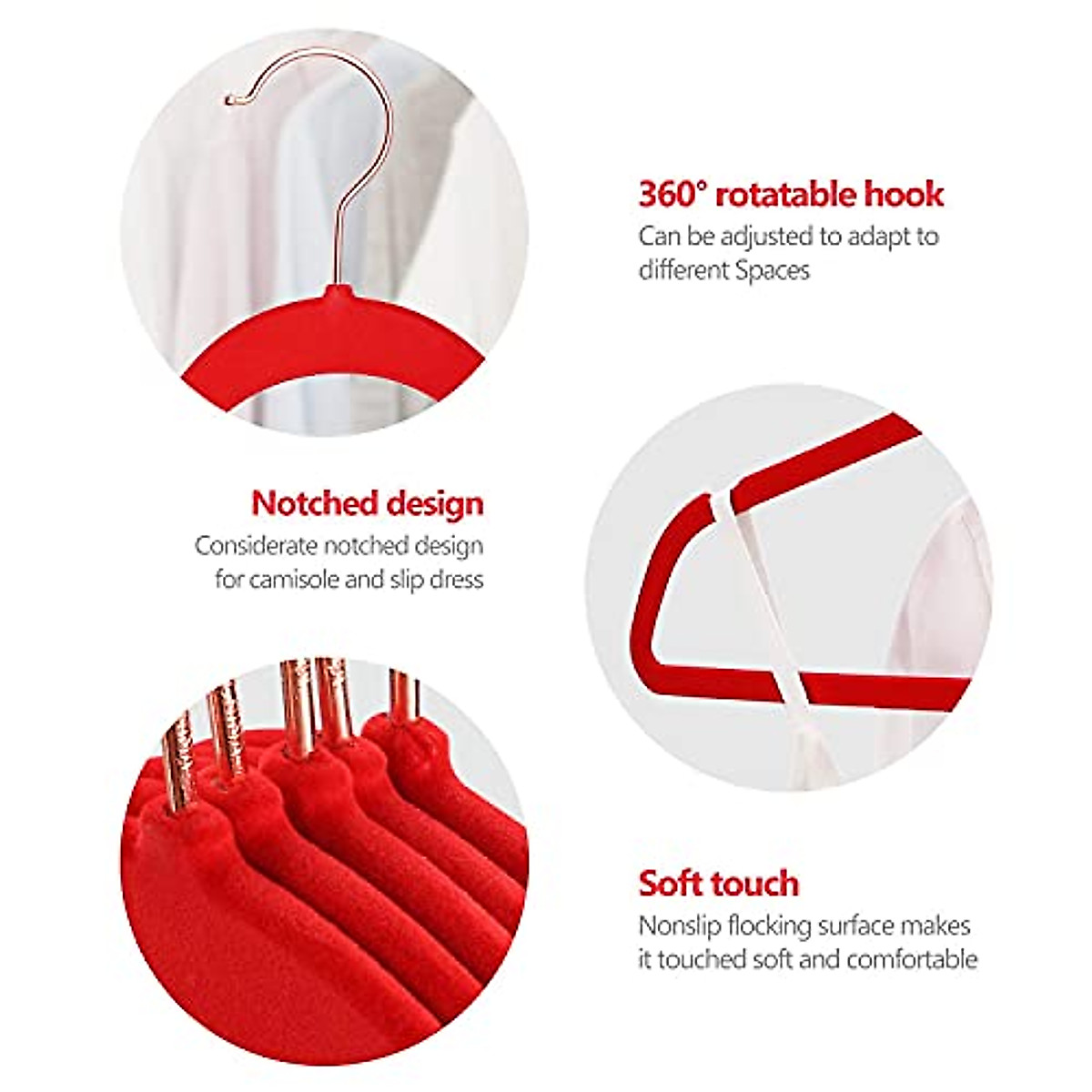 DLD Velvet Hangers Non Slip Velvet Suit Hangers 50 Pack Space Saving Velvet Clothes Hanger Premium Velvet Non Slip Hanger Ultra Thin Adult Hanger for Coats, Suit