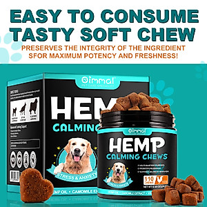 Bieyoc Calming Chews for Dogs, Pet Care Calming Chews for Dogs, Natural Ingredients Calming Dog Treats (Chicken)