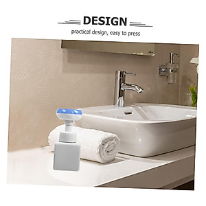 FRCOLOR Soap Pump Bottle Foaming Soap Dispenser 250ml Shampoo Refillable Bottle for Essential Oils Lotions Liquid Conditioner Blue