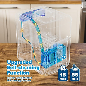 Kikihuose Nugget Countertop Ice Maker with Soft Chewable Pellet Ice, Portable Pebble Ice Machine 33lbs/24H, Self-Cleaning, Sonic Ice, One-Click Operation, for Kitchen, Office- Stainless Steel Silver