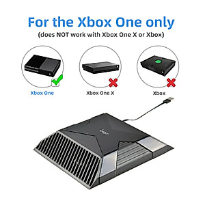 for Xbox ONE 35 Degree Auto-Sensing Cooling Fan, External Cooling Fan for Game Console