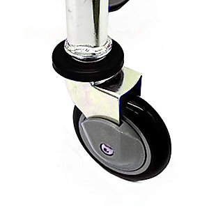 Cart&Supply 1.8 bu Household & Commercial Charcoal Grey Cart with U- Handle (Black)